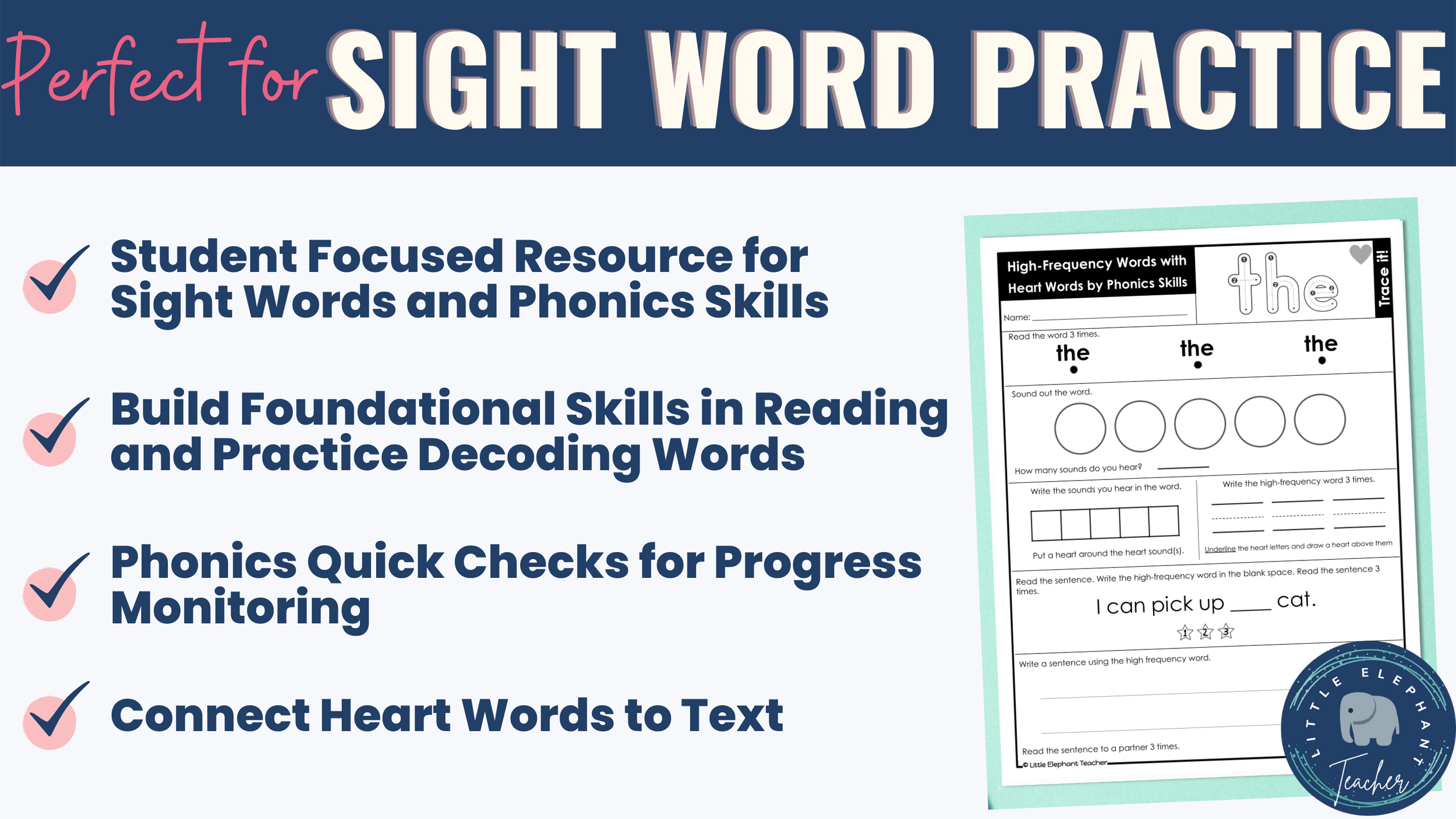 Making Sight Words Easier Through Phonics - Endless Heart Word Worksheets
