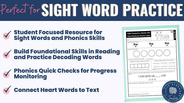 Making Sight Words Easier Through Phonics - Endless Heart Word Worksheets
