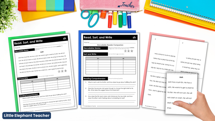 Supplemental Decodable Readers and Comprehension Questions Following ...