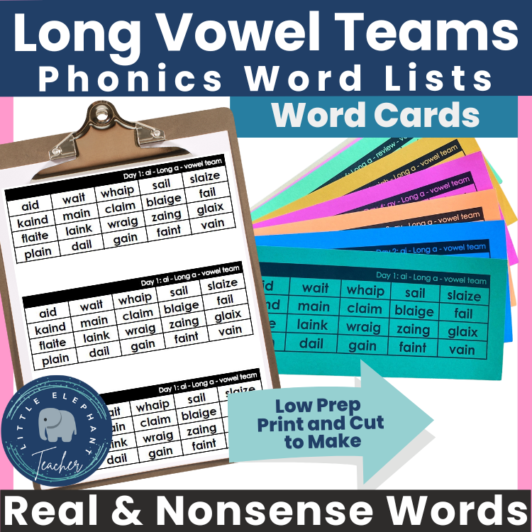 Phonics Word Lists- Real and Nonsense Words