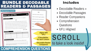 Supplemental Decodable Readers and Comprehension Questions Following ...