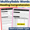 Multisyllabic Words - Reading Comprehension and Passages