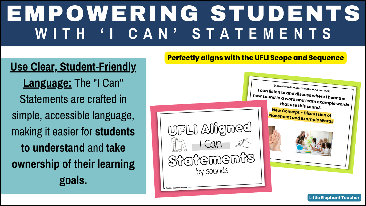Empower Your Students with UFLI-Aligned "I Can" Statements