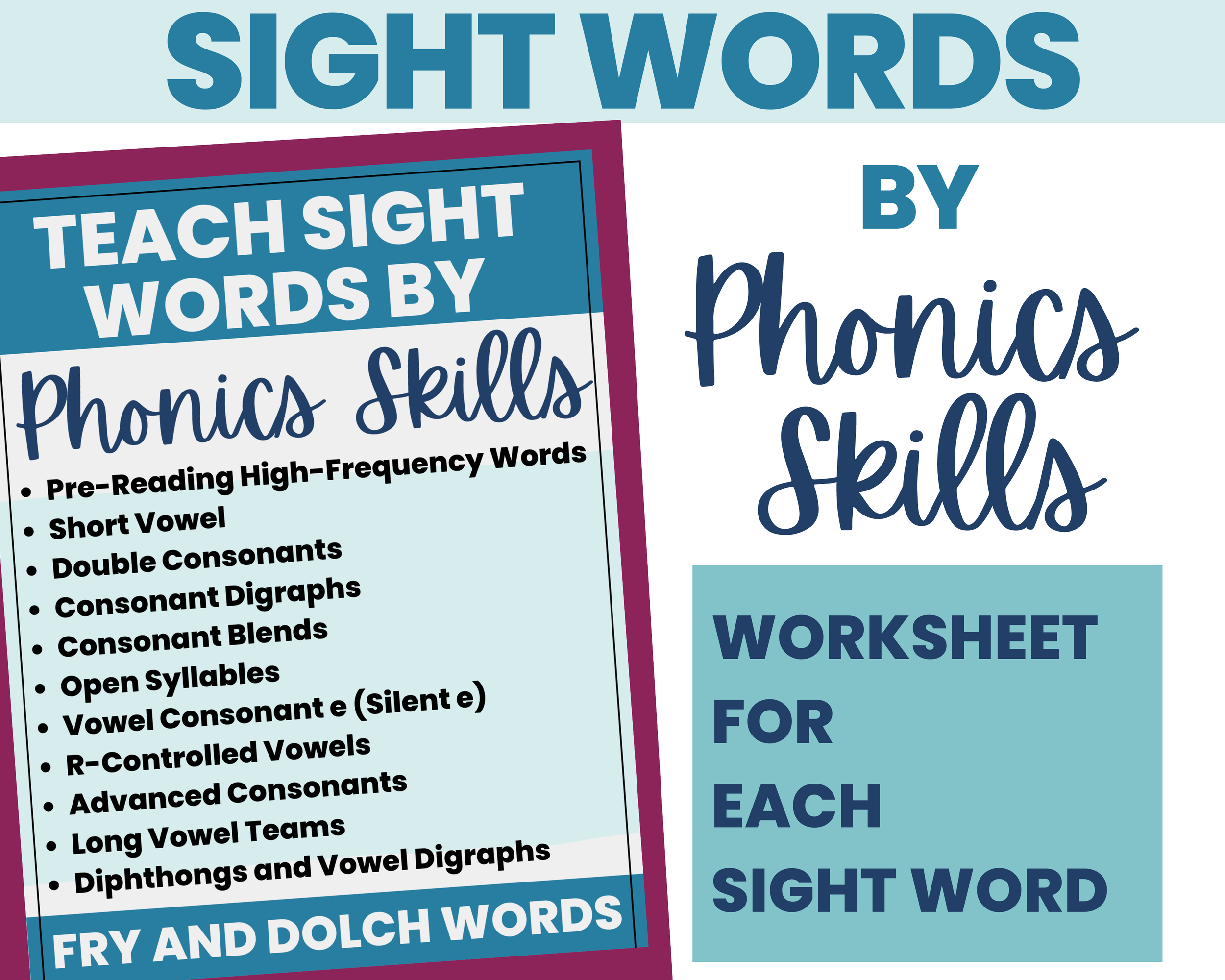 Making Sight Words Easier Through Phonics - Endless Heart Word Worksheets