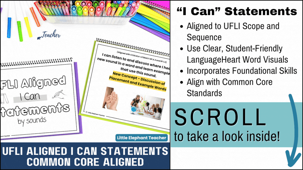 Empower Your Students with UFLI-Aligned "I Can" Statements