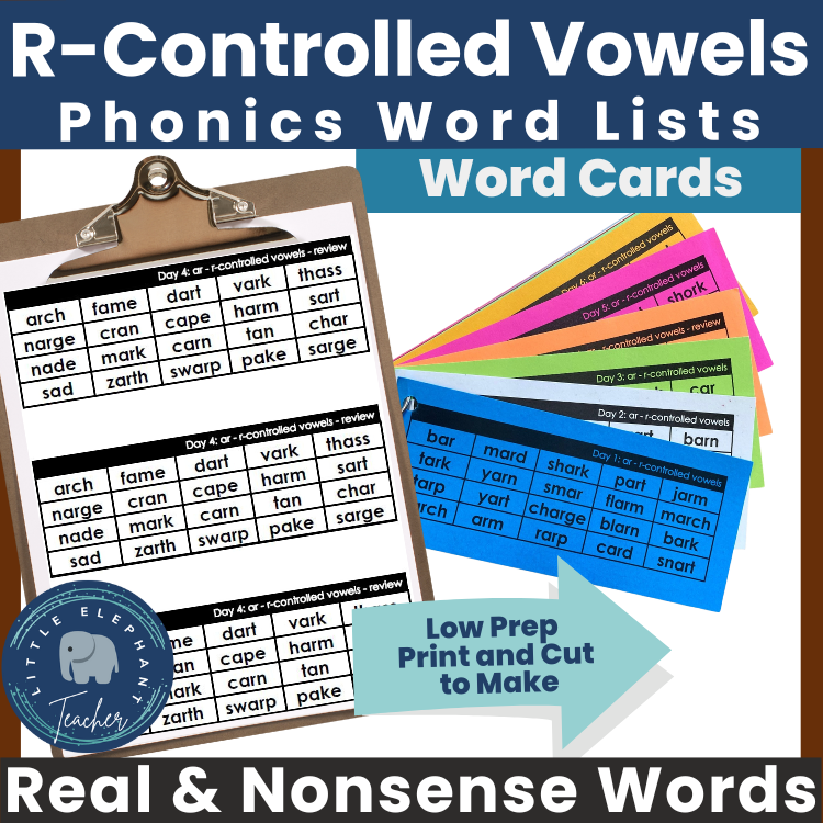 Phonics Word Lists- Real and Nonsense Words