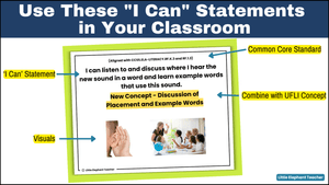 Empower Your Students with UFLI-Aligned "I Can" Statements