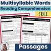 Multisyllabic Words - Reading Comprehension and Passages