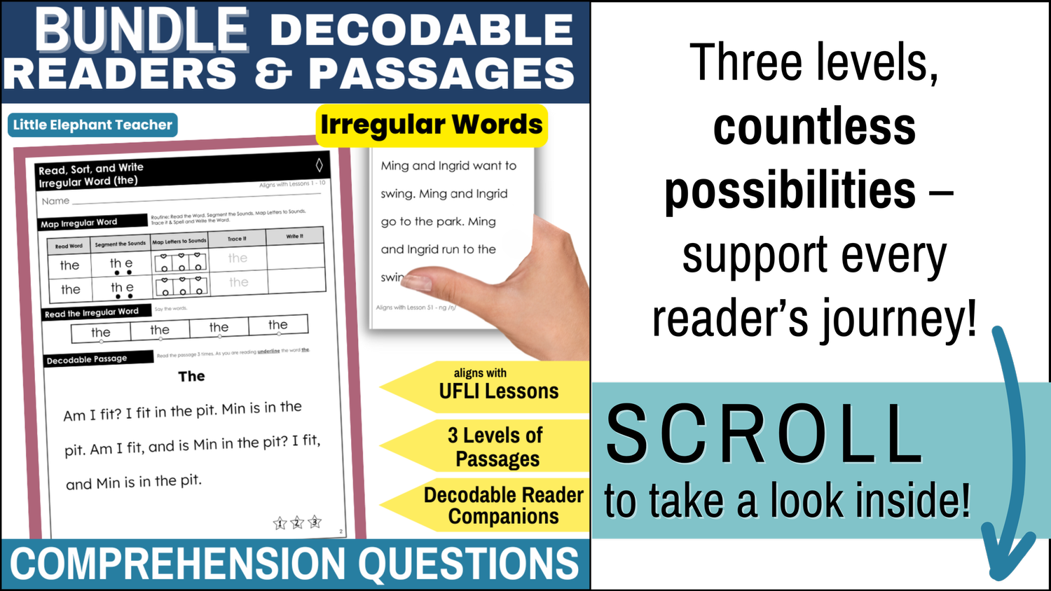 Build Foundational Skills with UFLI Aligned Irregular Sight and Heart ...