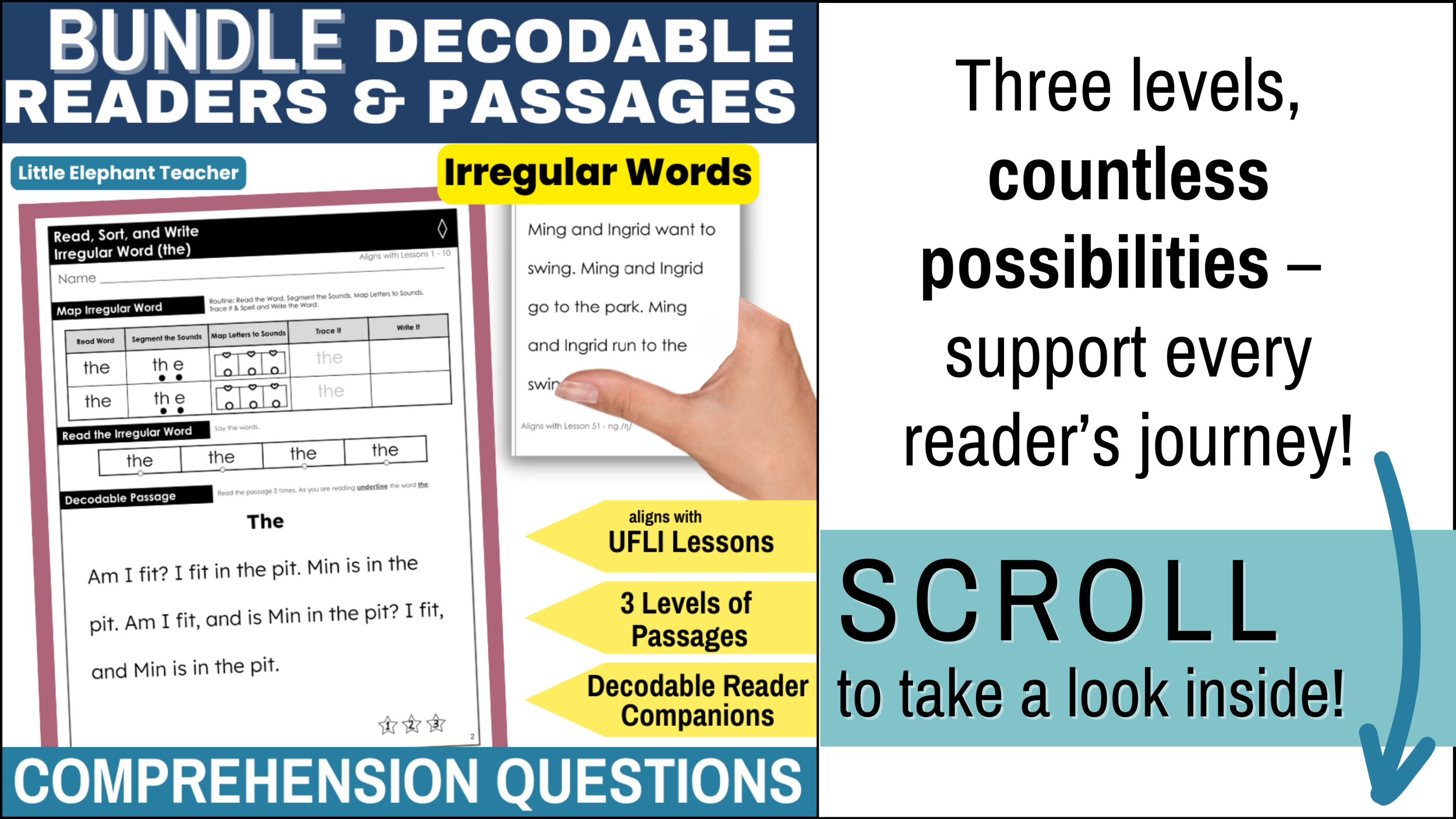 Build Foundational Skills with UFLI Aligned Irregular Sight and Heart ...