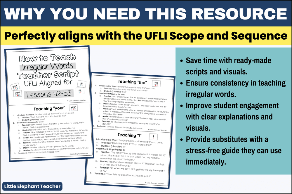 How to Teach UFLI Aligned Irregular Heart and Sight Words - The Guide!