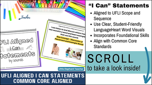 Empower Your Students with UFLI-Aligned "I Can" Statements