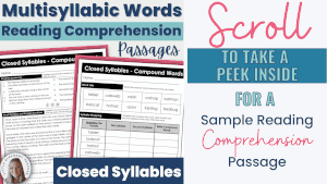 Multisyllabic Words - Reading Comprehension and Passages