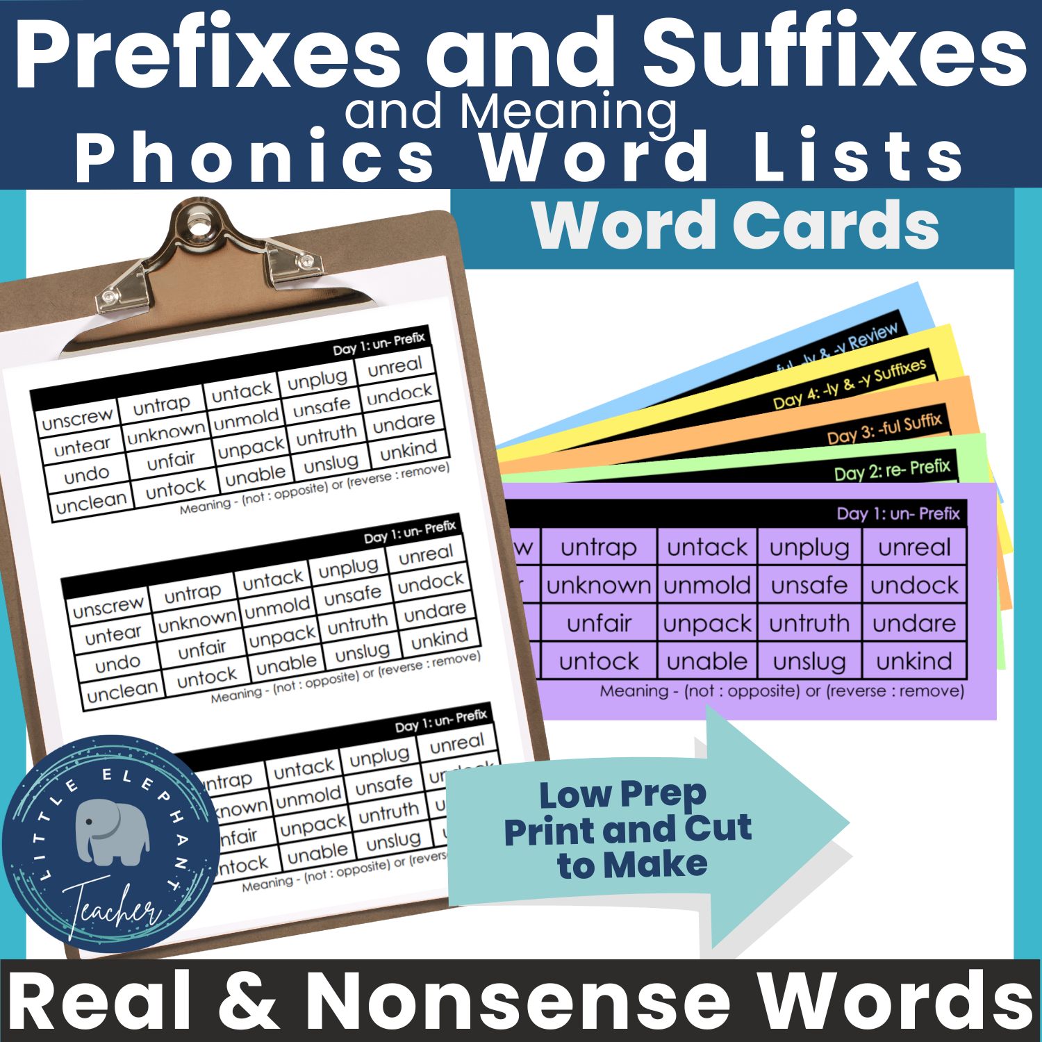 Phonics Word Lists- Real and Nonsense Words