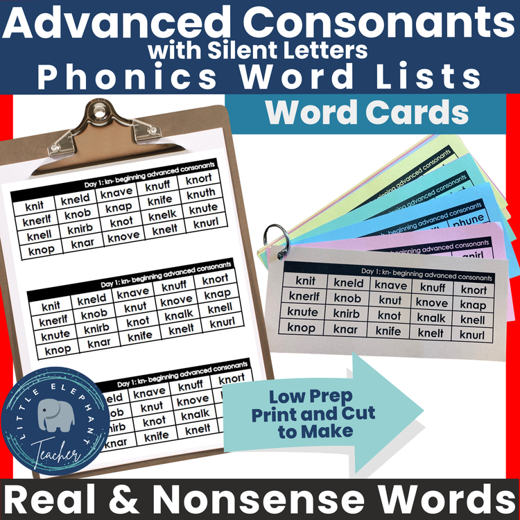 Phonics Word Lists- Real and Nonsense Words