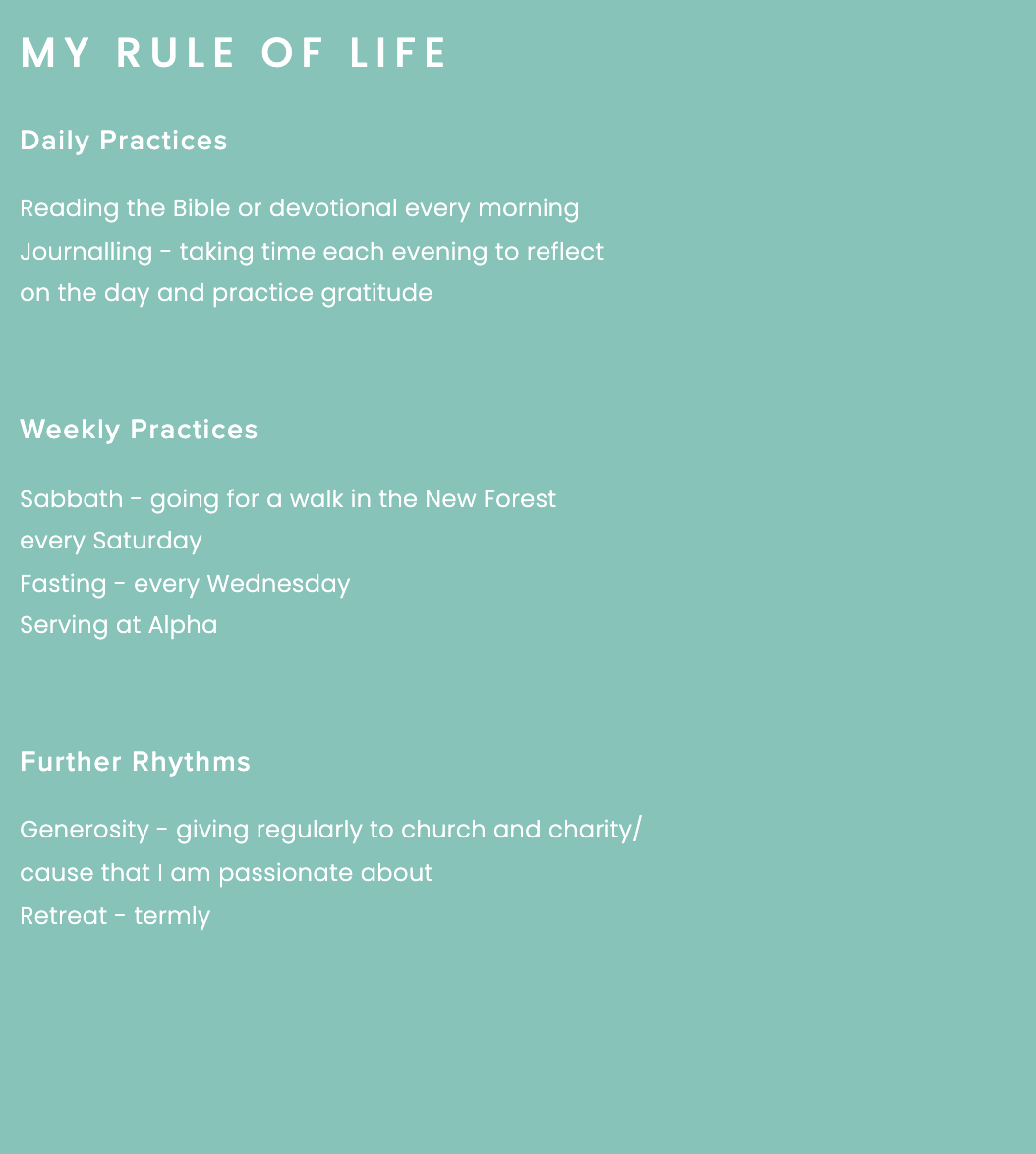 Rule of Life — Saint Mary's Church