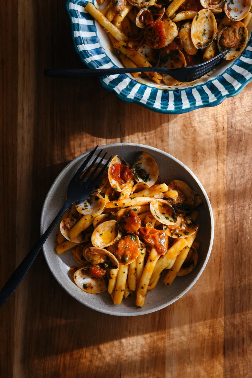 Maccheroni with Pipis — no regretti spaghetti