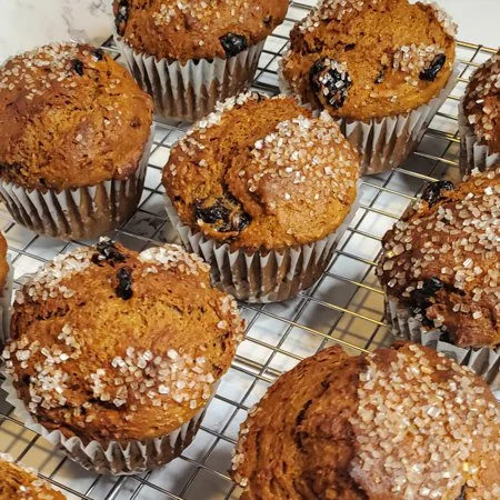 Cherry Gingerbread Muffins — Laura's Bake Lab