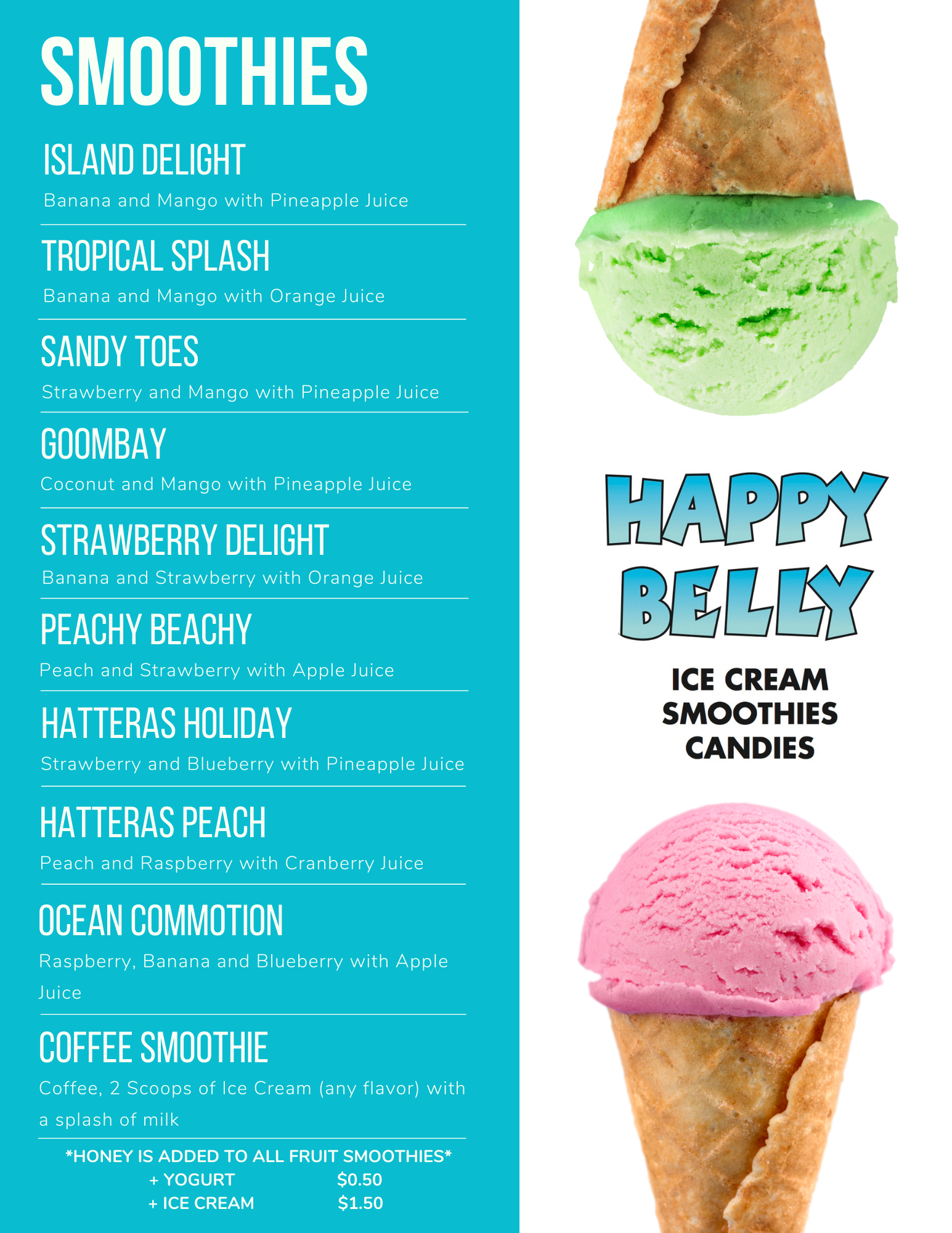 MENU — Happy Belly