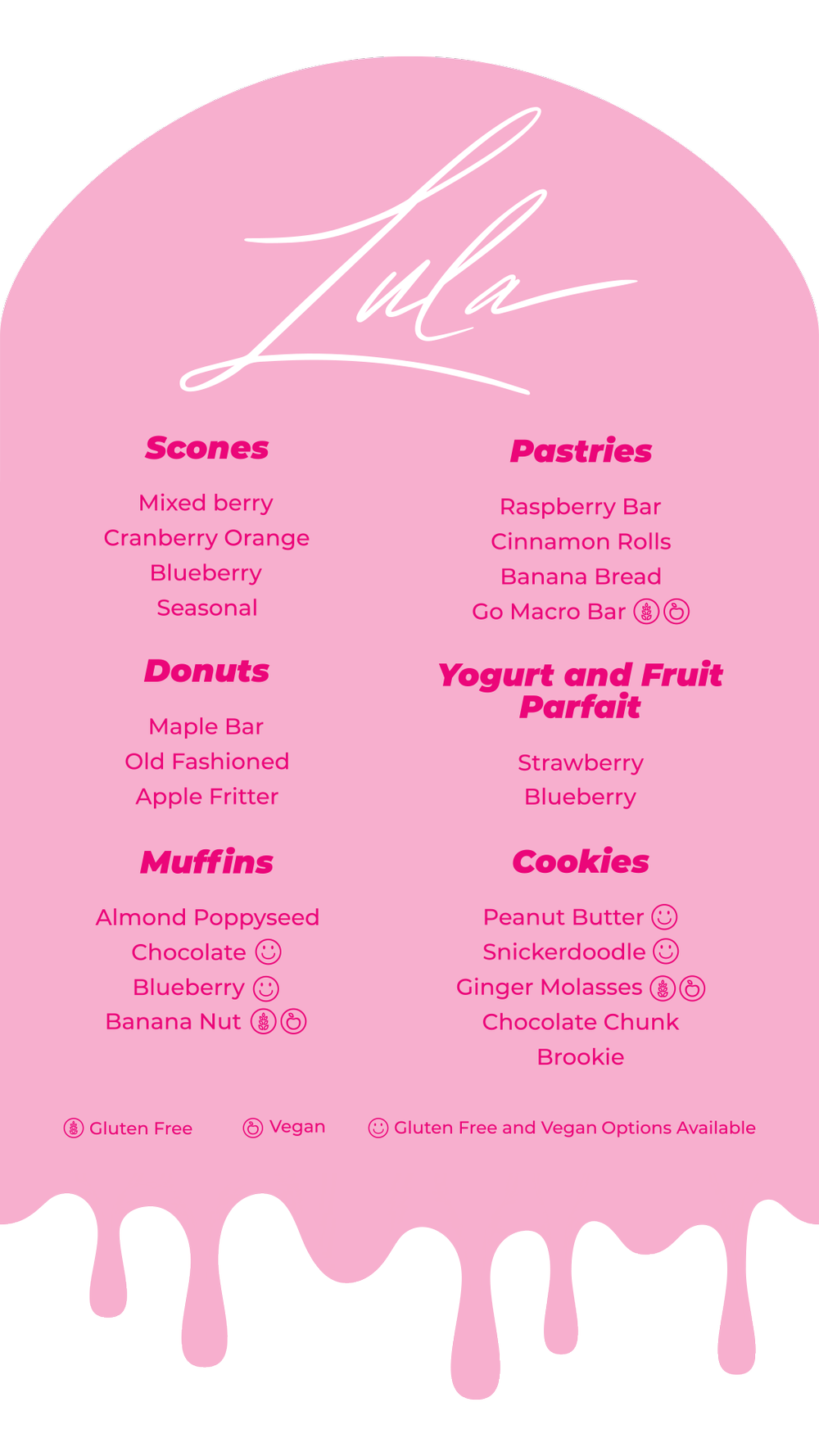 Lula Coffee co Menu — Lula Coffee Co