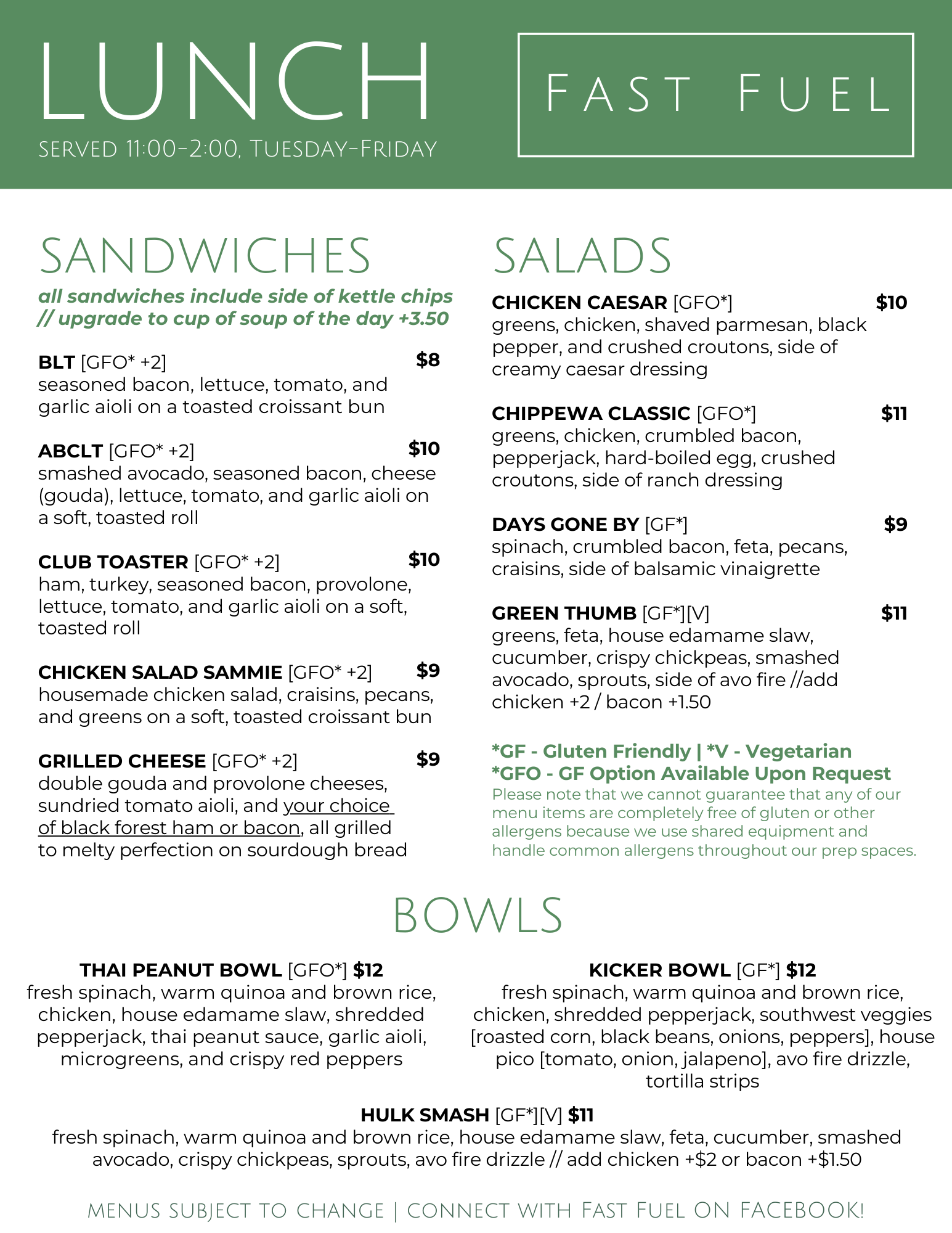 Menu — Whirlybird Coffee Co.