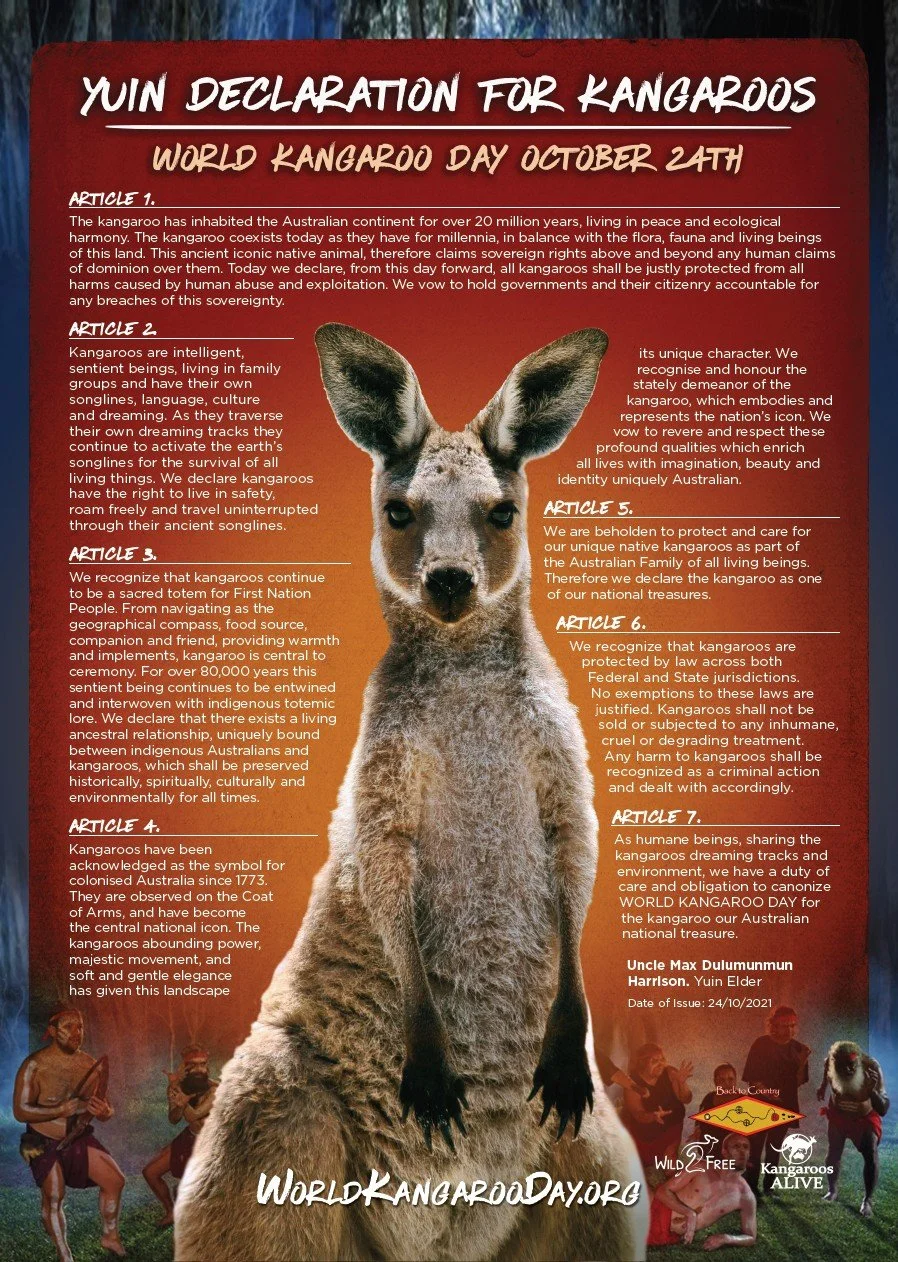 Yuin Declaration — Kangaroos Alive