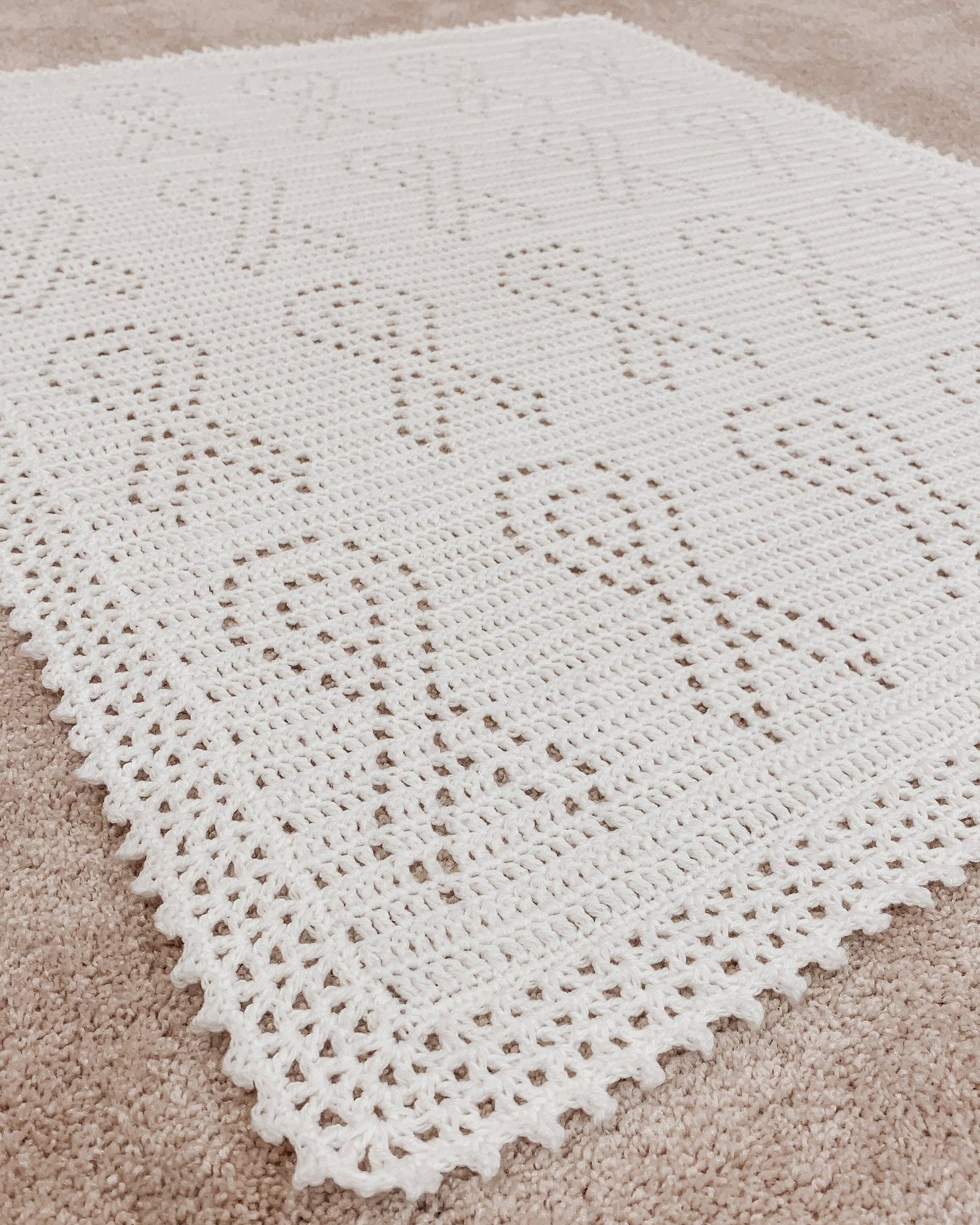 Filet Crochet Alphabet Baby Blanket Pattern — Owl B. Hooked - Filet ...