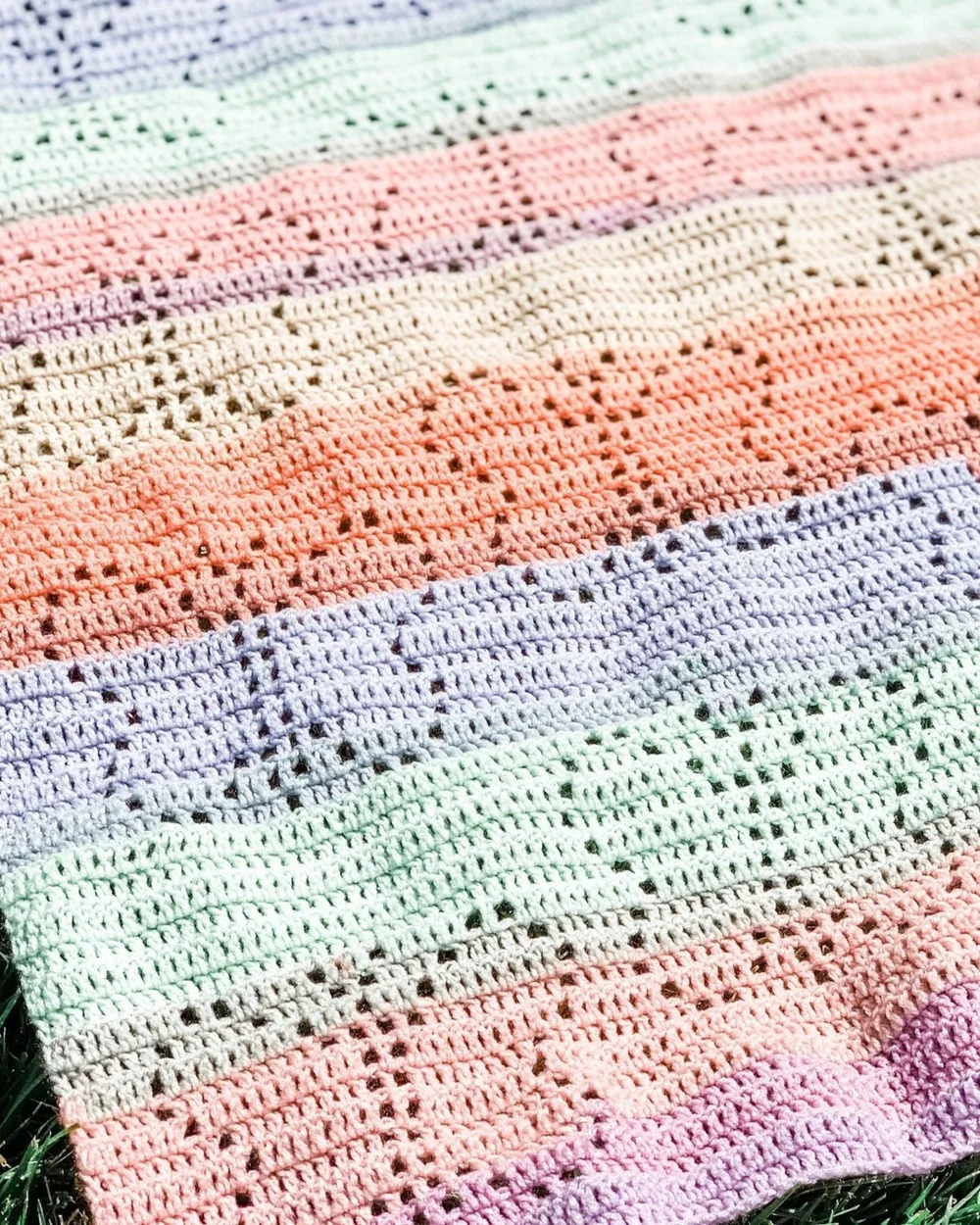 Hope Blanket :: Filet Crochet Pattern :: Awareness Ribbon — Owl B ...