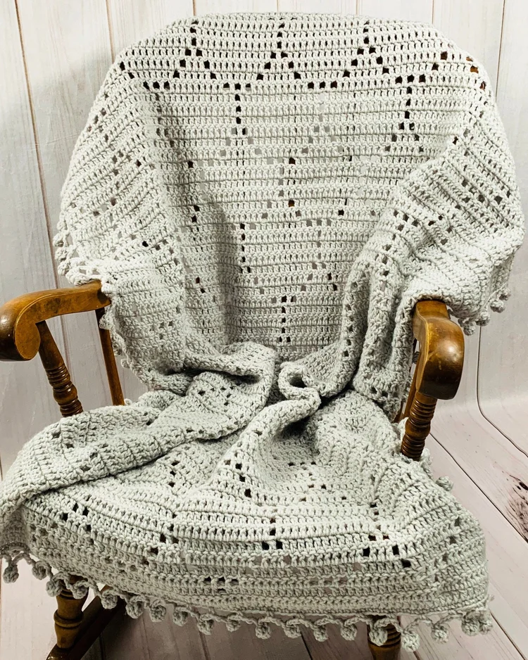 Hector Blanket :: Filet Crochet Pattern :: Skull and Bone — Owl B ...