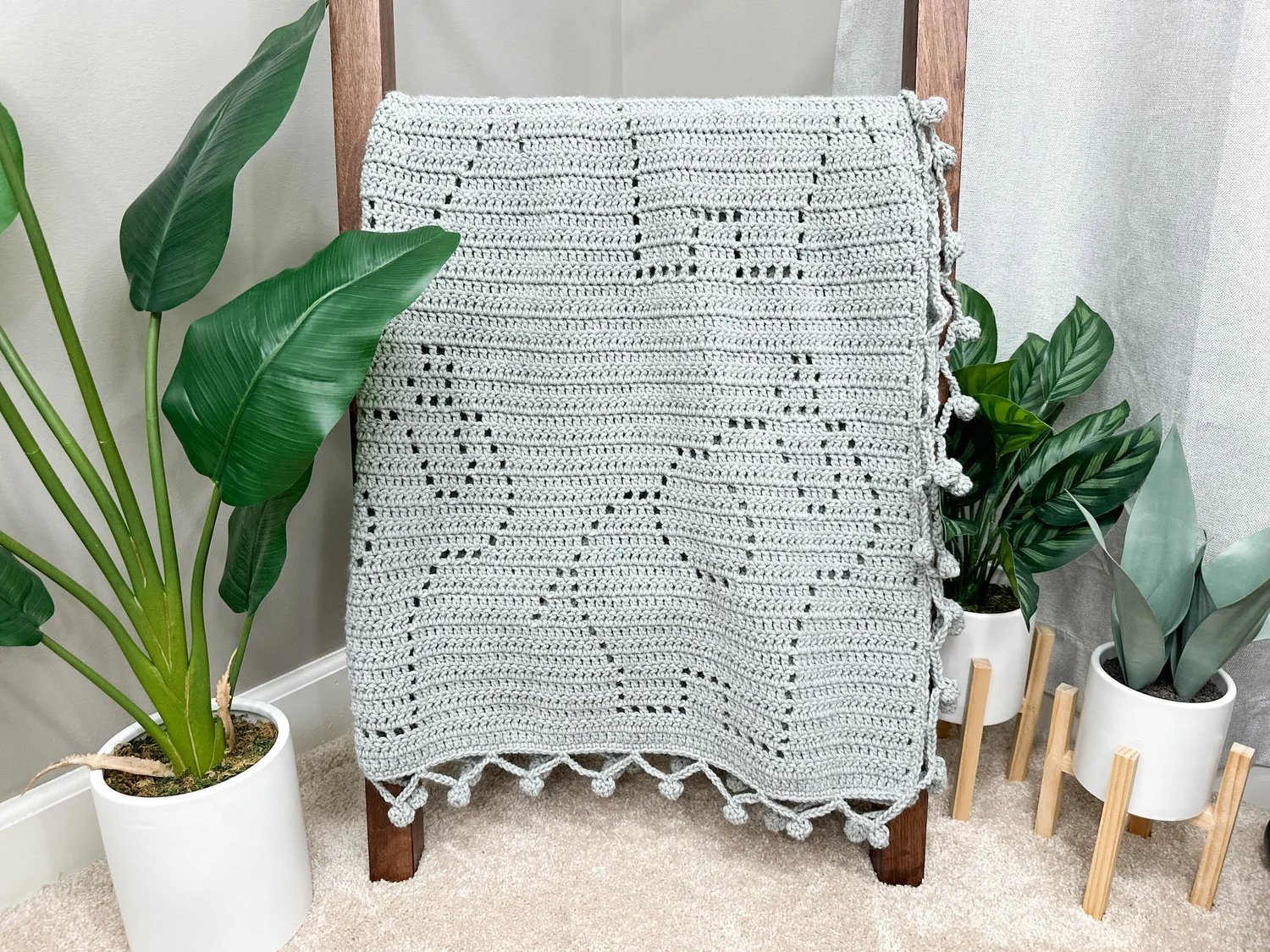 Basil | Snake Blanket Pattern — Owl B. Hooked - Filet Crochet Blanket ...