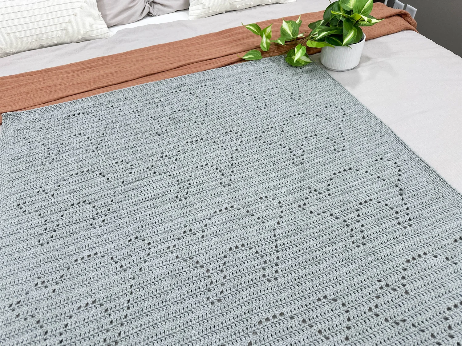 Hector Blanket :: Filet Crochet Pattern :: Skull and Bone — Owl B ...