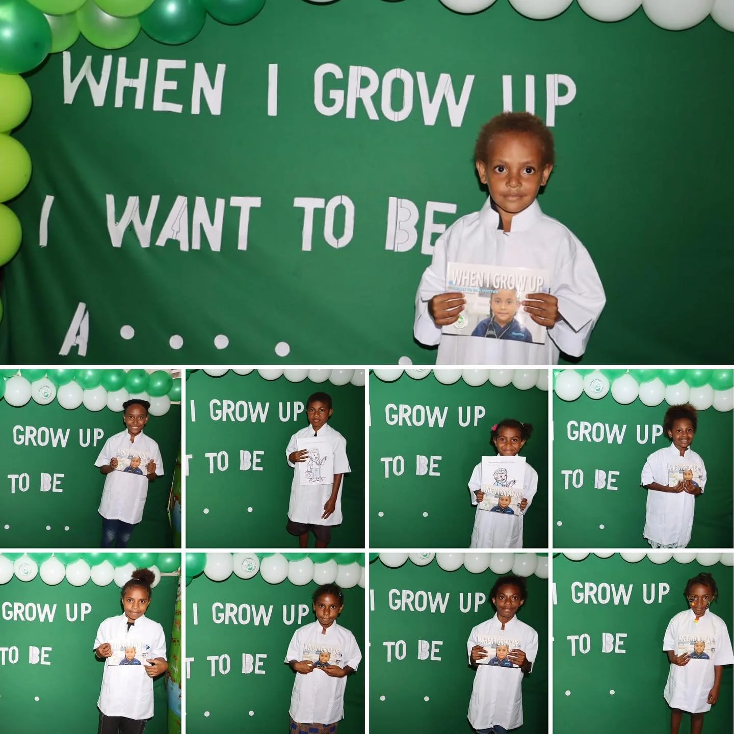 Education stall and learning about future PNG jobs — Buk bilong Pikinini