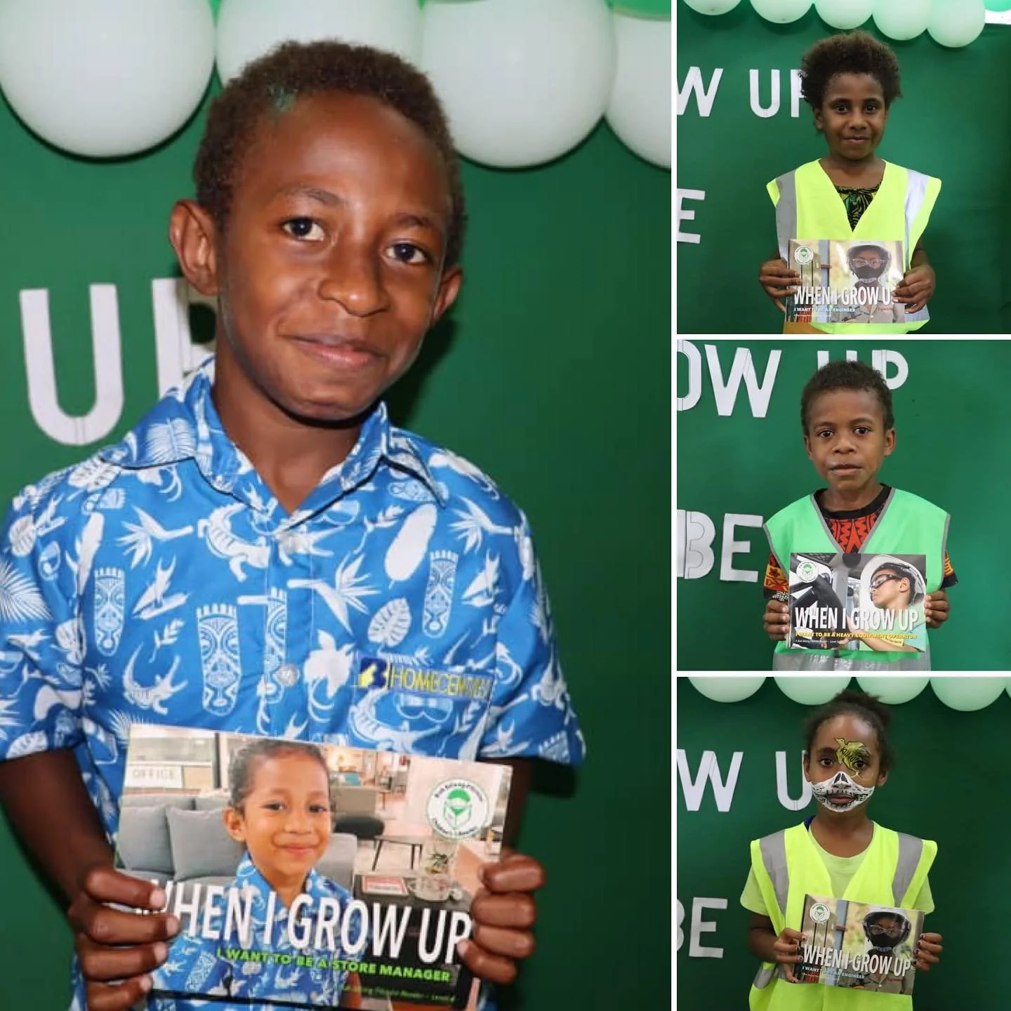 Education stall and learning about future PNG jobs — Buk bilong Pikinini