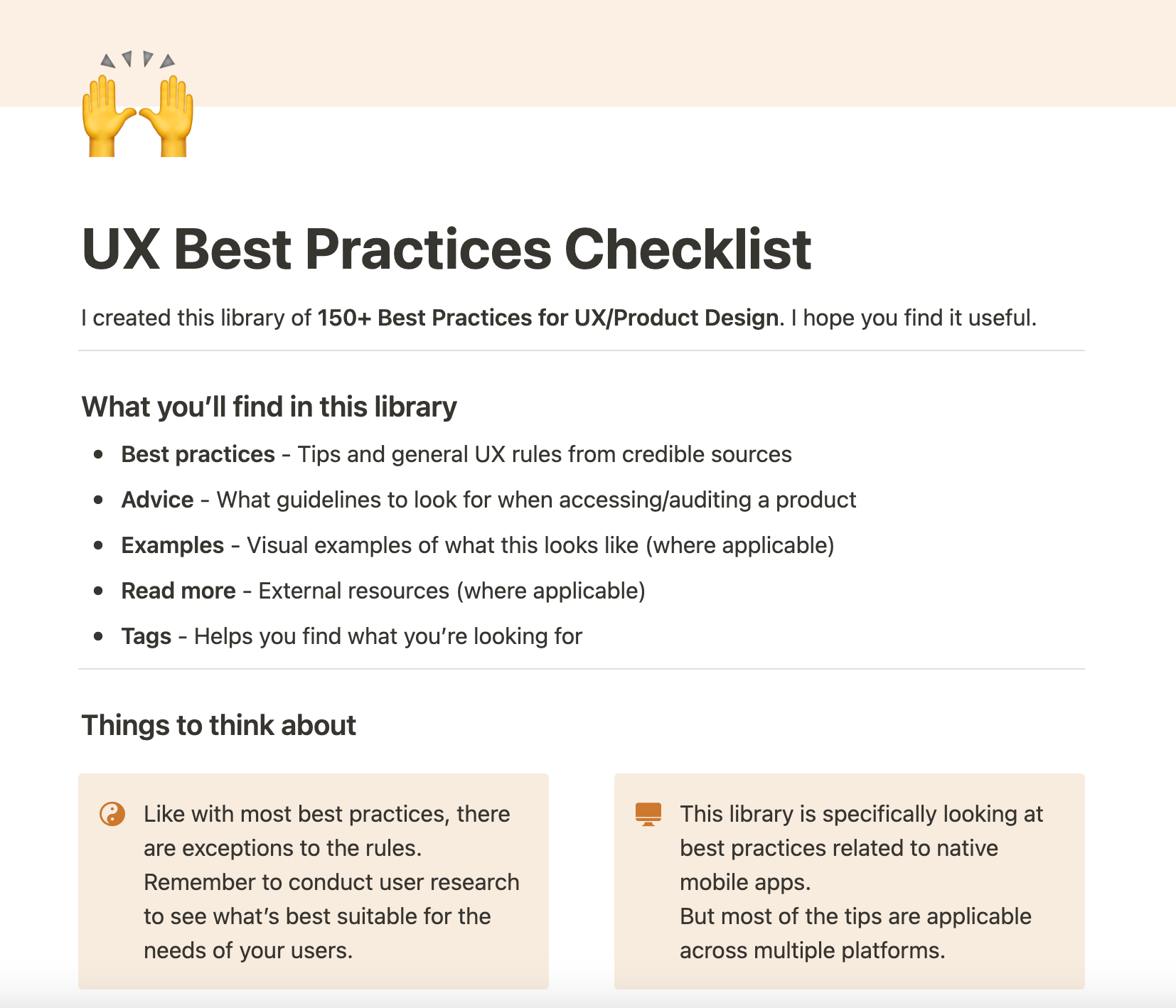 UX Best Practices Checklist — Sanna Forbes | UX Designer UX Best Practices Checklist — Sanna Forbes | UX Designer