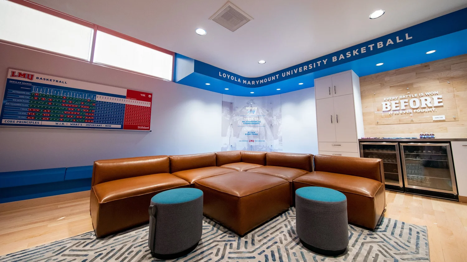 LMU Lions Men's Basketball Locker Room — The Athletic Branding Company