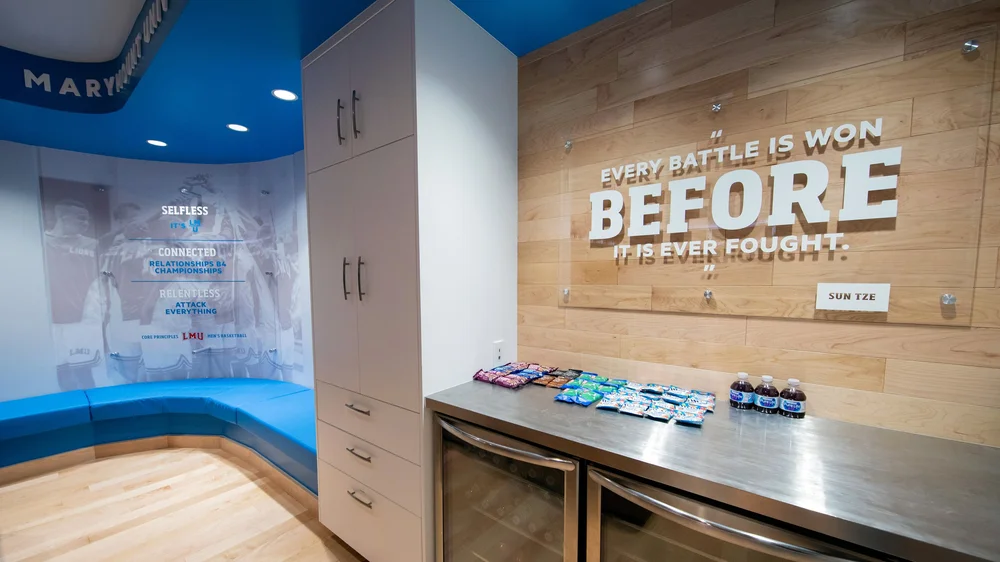 LMU Lions Men's Basketball Locker Room — The Athletic Branding Company