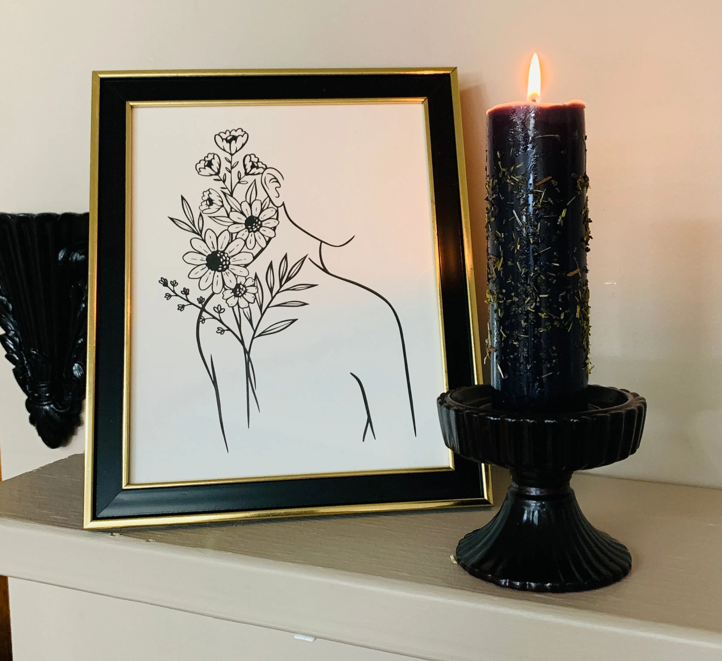 Saraswati Candle: Goddess Collection — Mystic She Ways