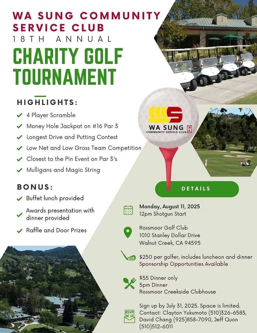 18th Annual Wa Sung Charity Golf Tournament @ Rossmoor Golf Course ...