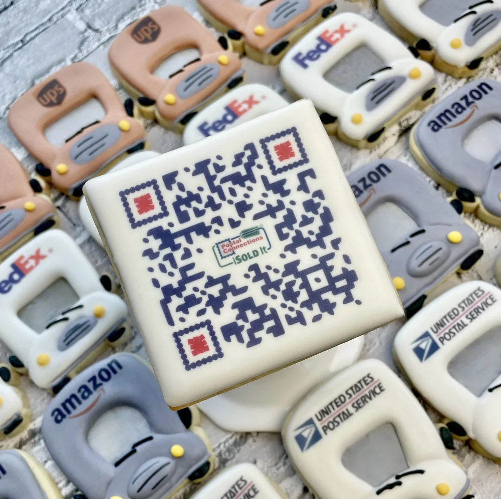 CUSTOM LOGO & QR CODE COOKIES & DECORATING KITS for BUSINESSES