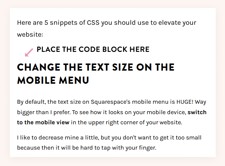 How To Add Jump-To Anchor Links In Squarespace — Jessica Miller