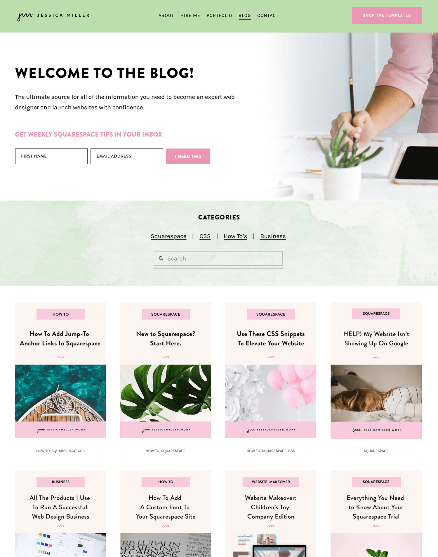 How To Create A Blog on Squarespace (Part 1) — Jessica Miller