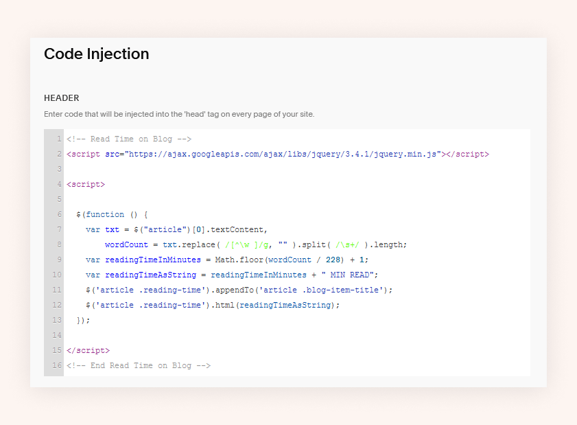 How to Add a Read Time to Your Squarespace Blog — Jessica Miller
