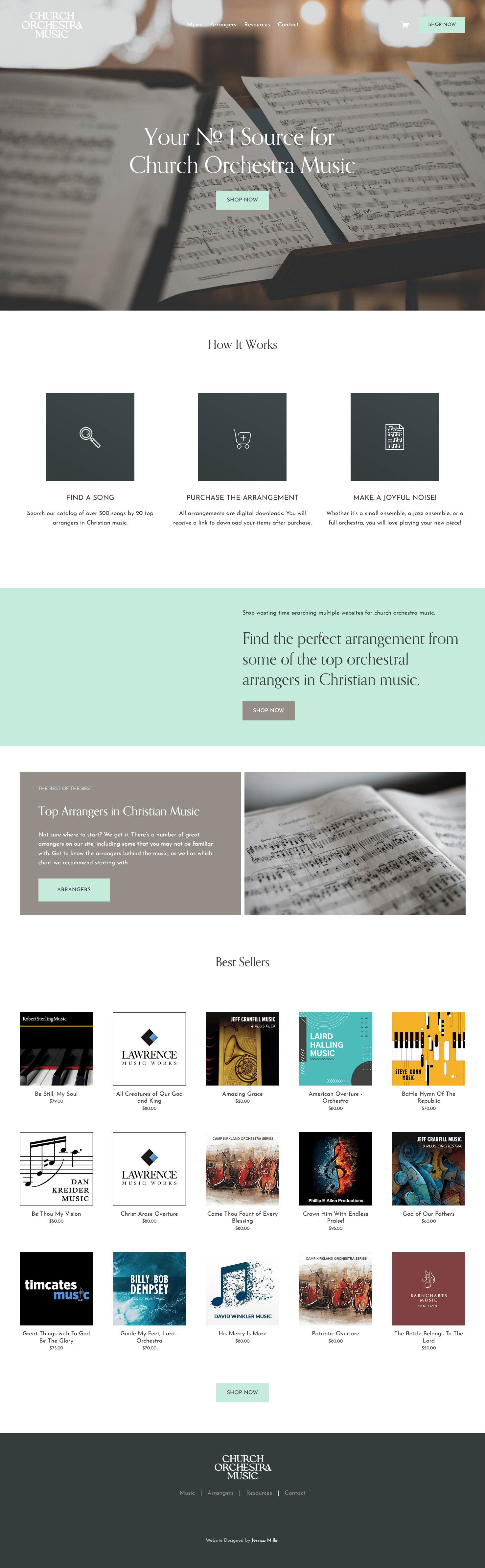 User Friendly Squarespace Website for a Music Company — Jessica Miller