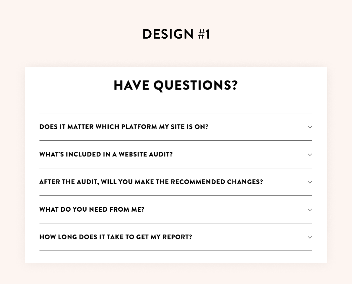 3 Ways to Design a Squarespace Accordion Block — Jessica Miller