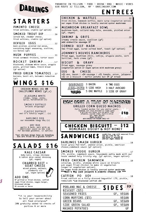 FOOD — Darlings