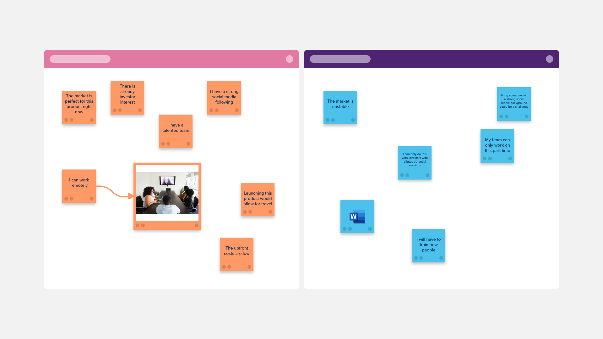 2 Sections - Vertical | Template — Stormboard