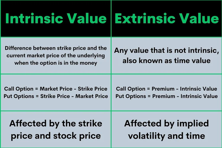 Intrinsic Value vs. Extrinsic Value in Options Trading — HaiKhuu Trading