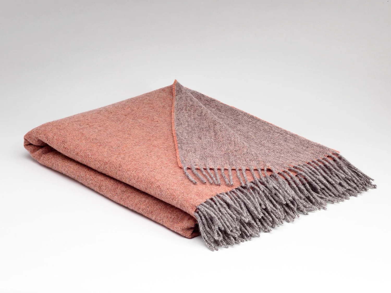 100% Merino Wool Throw – Peach Nectar | McNutt of Donegal — McNutt of ...