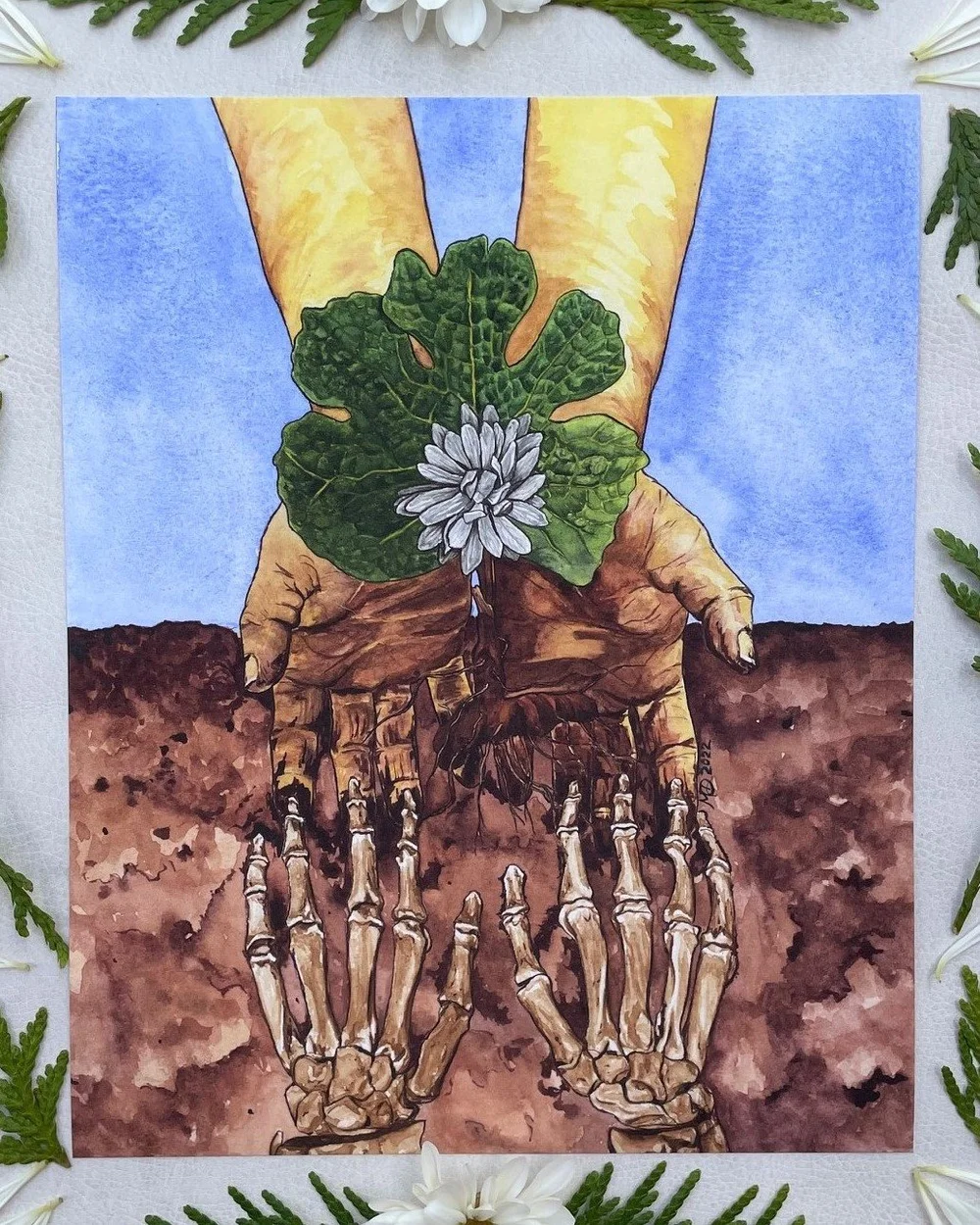 Skeleton Hand Reaching Down