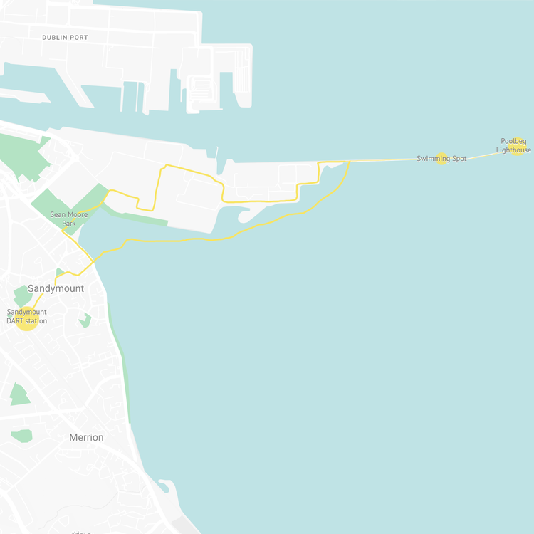 Poolbeg Lighthouse Walk from Sandymount: view Dublin Bay and walk on ...